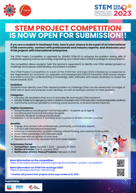 STEM Project Competition - Southeast Asian STEM Education Fair and ...
